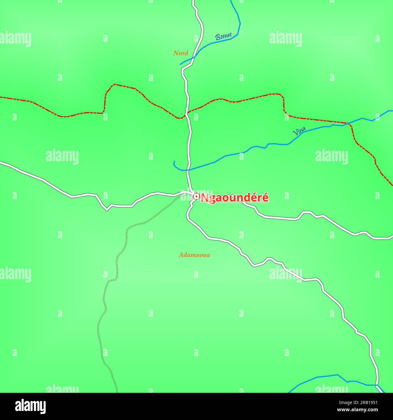 Map of Ngaoundéré City in Cameroon Stock Photo - Alamy