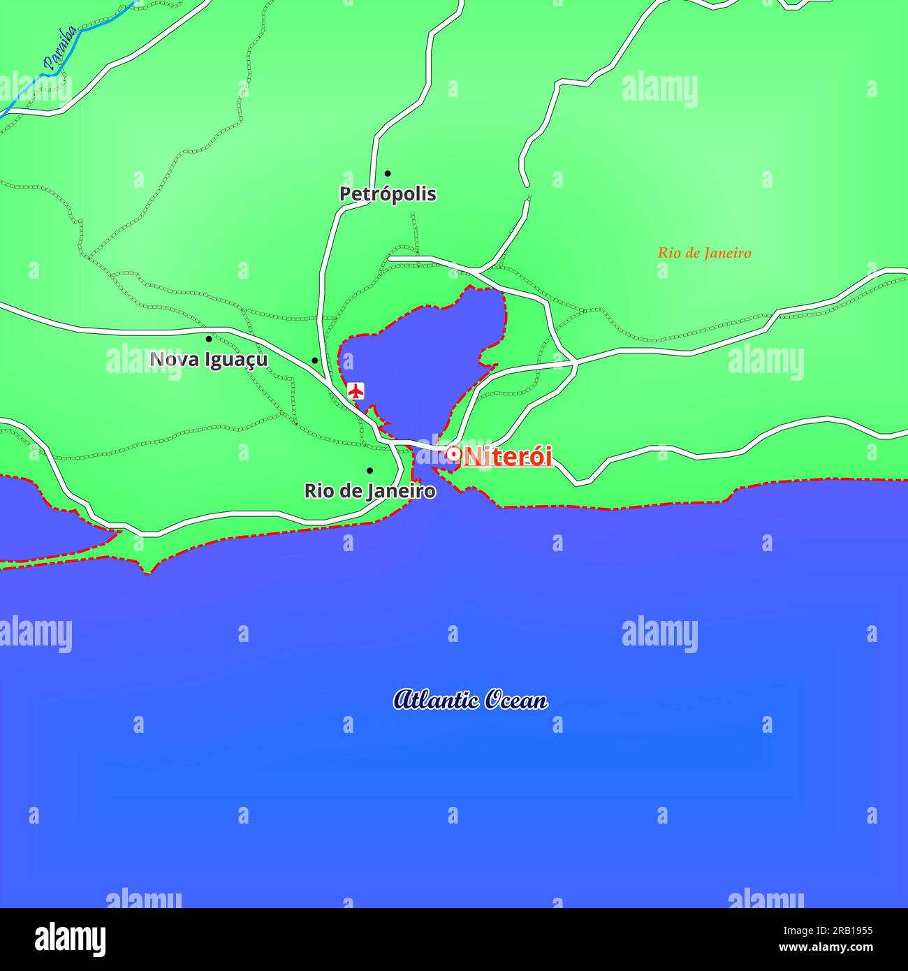 Map niteroi hi-res stock photography and images - Alamy