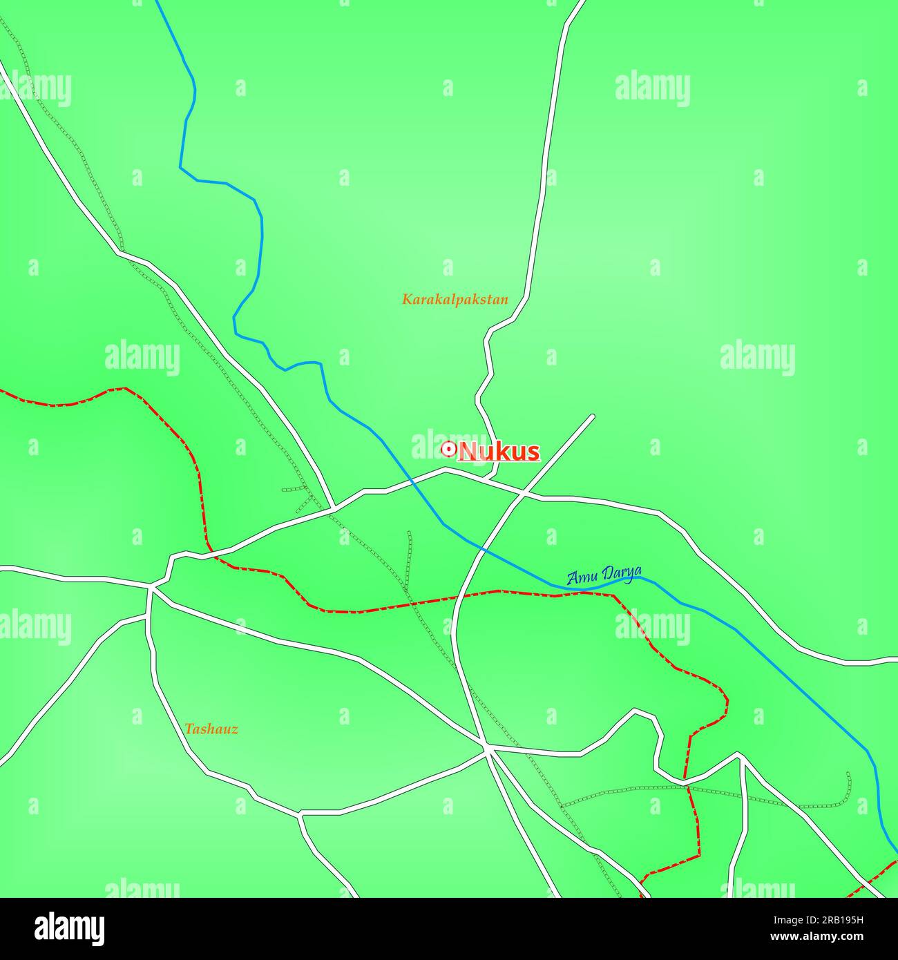 Map of Nukus City in Uzbekistan Stock Photo - Alamy