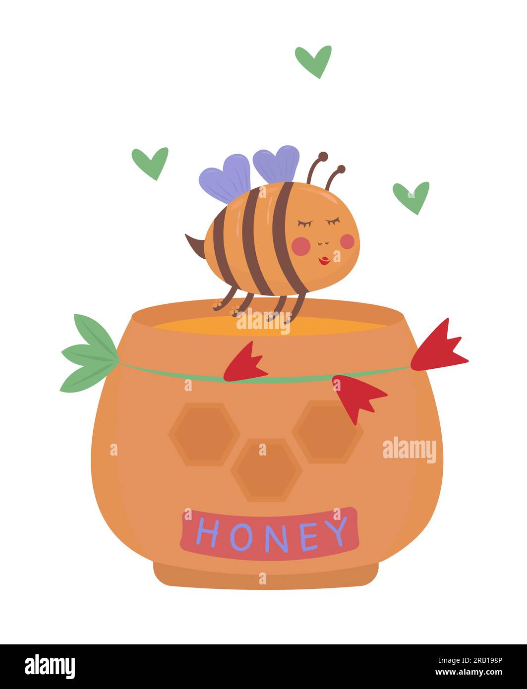 Bumblebee on flower honey Stock Vector Images - Alamy