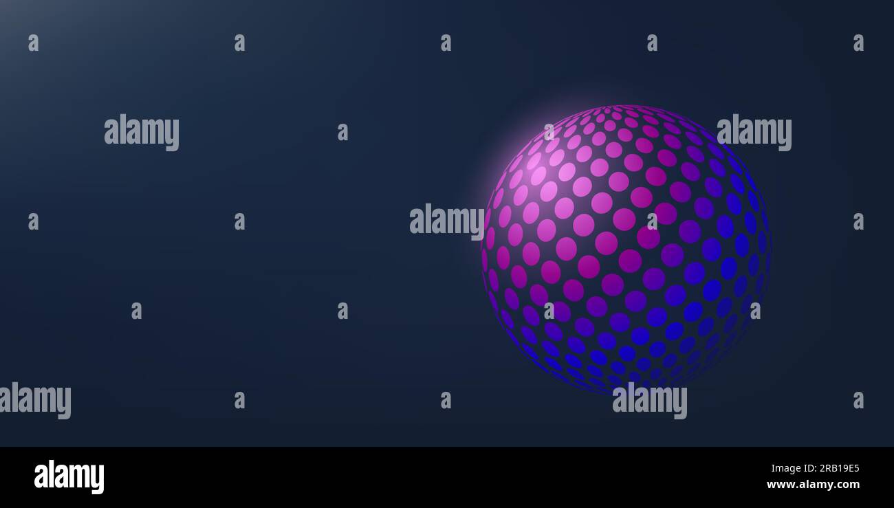 Abstract Blue and Purple Spotted Globe Design Vector Layout Stock ...