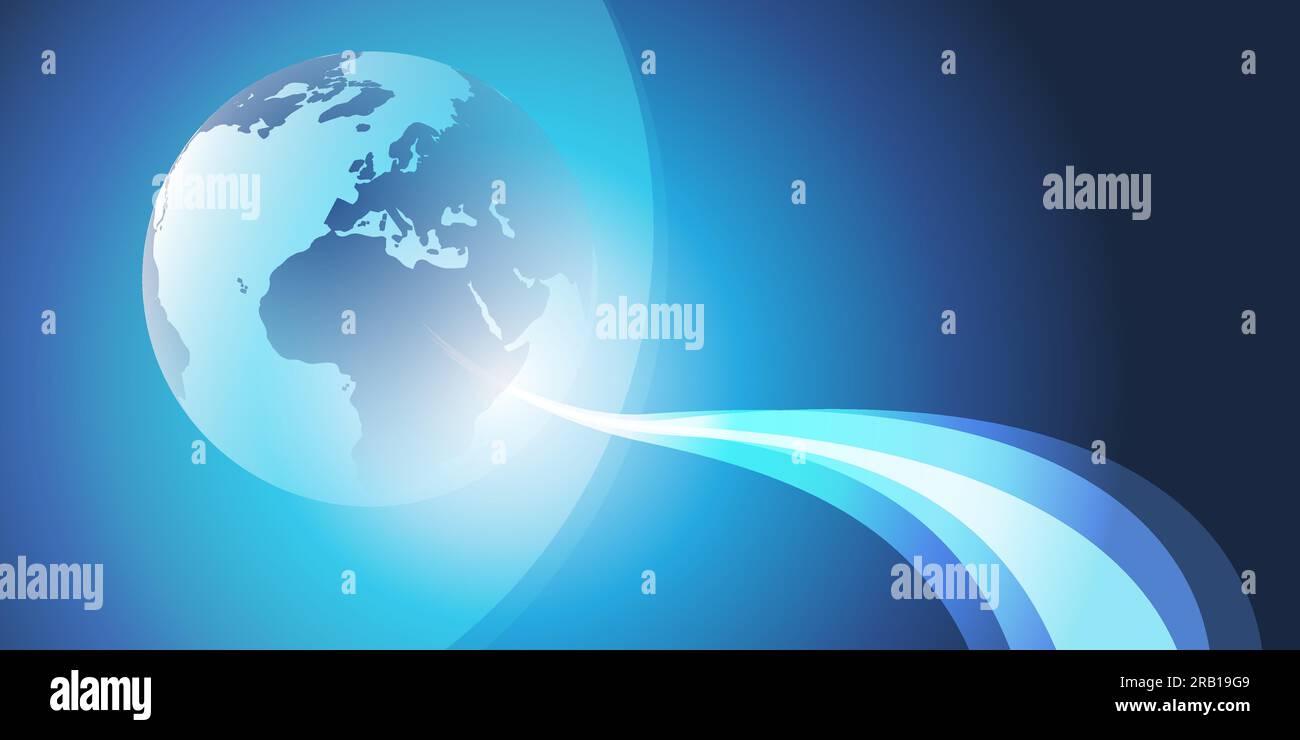 Global Networks, Business and Trading Design Concept with Wavy Lines ...