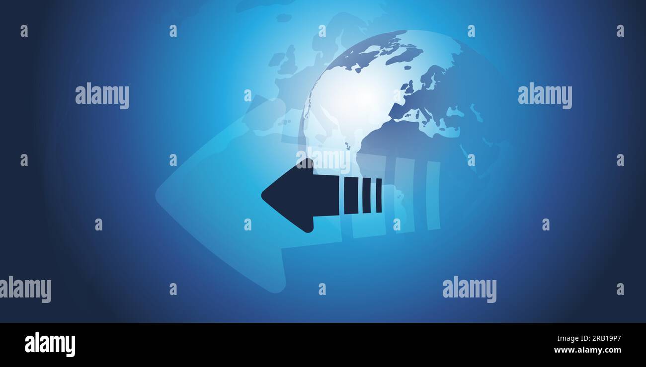 Global Networks, Business and Trading Design Concept with Arrows and ...