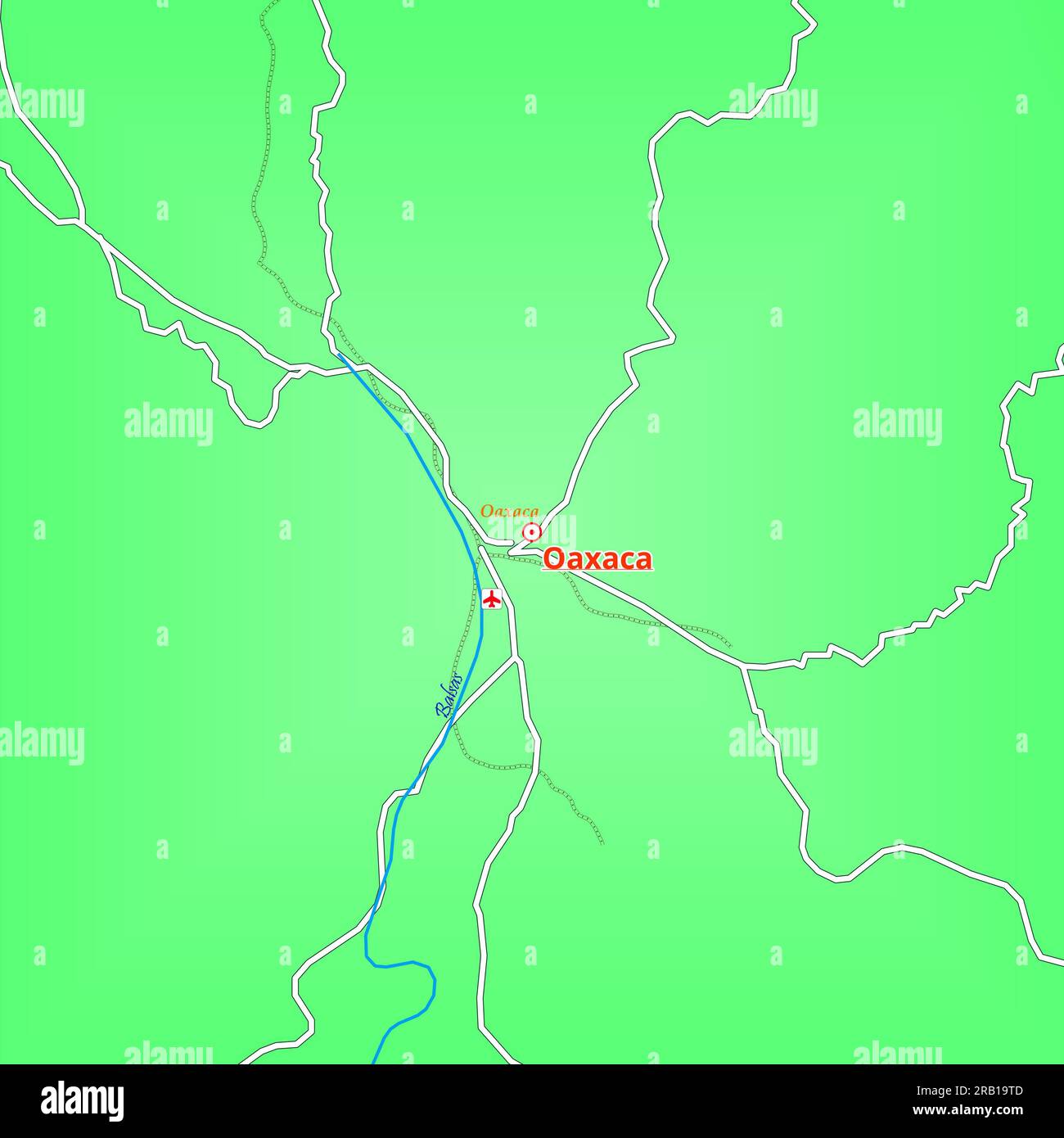 Map of Oaxaca City in Mexico Stock Photo - Alamy