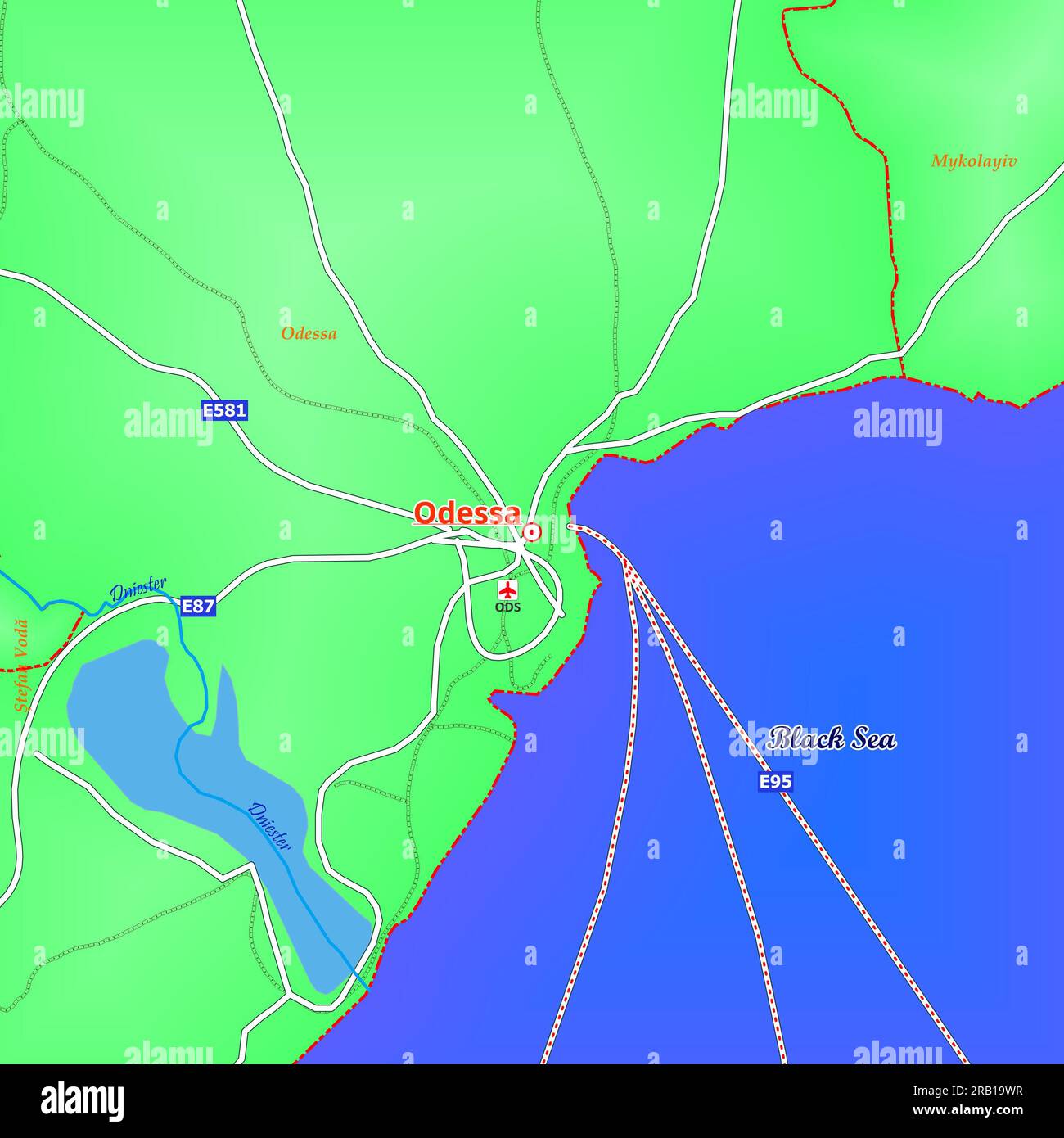 Map of Olsztyn City in Poland Stock Photo - Alamy