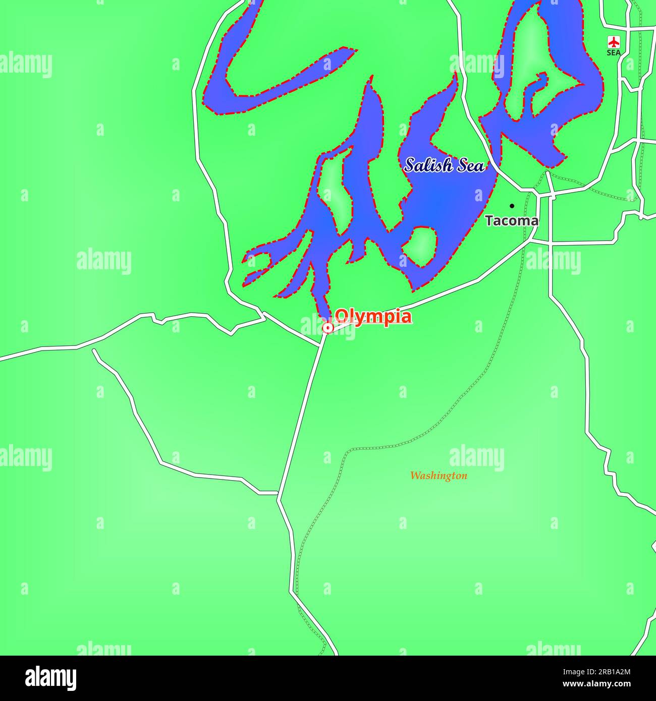 Map of olympia hi-res stock photography and images - Alamy