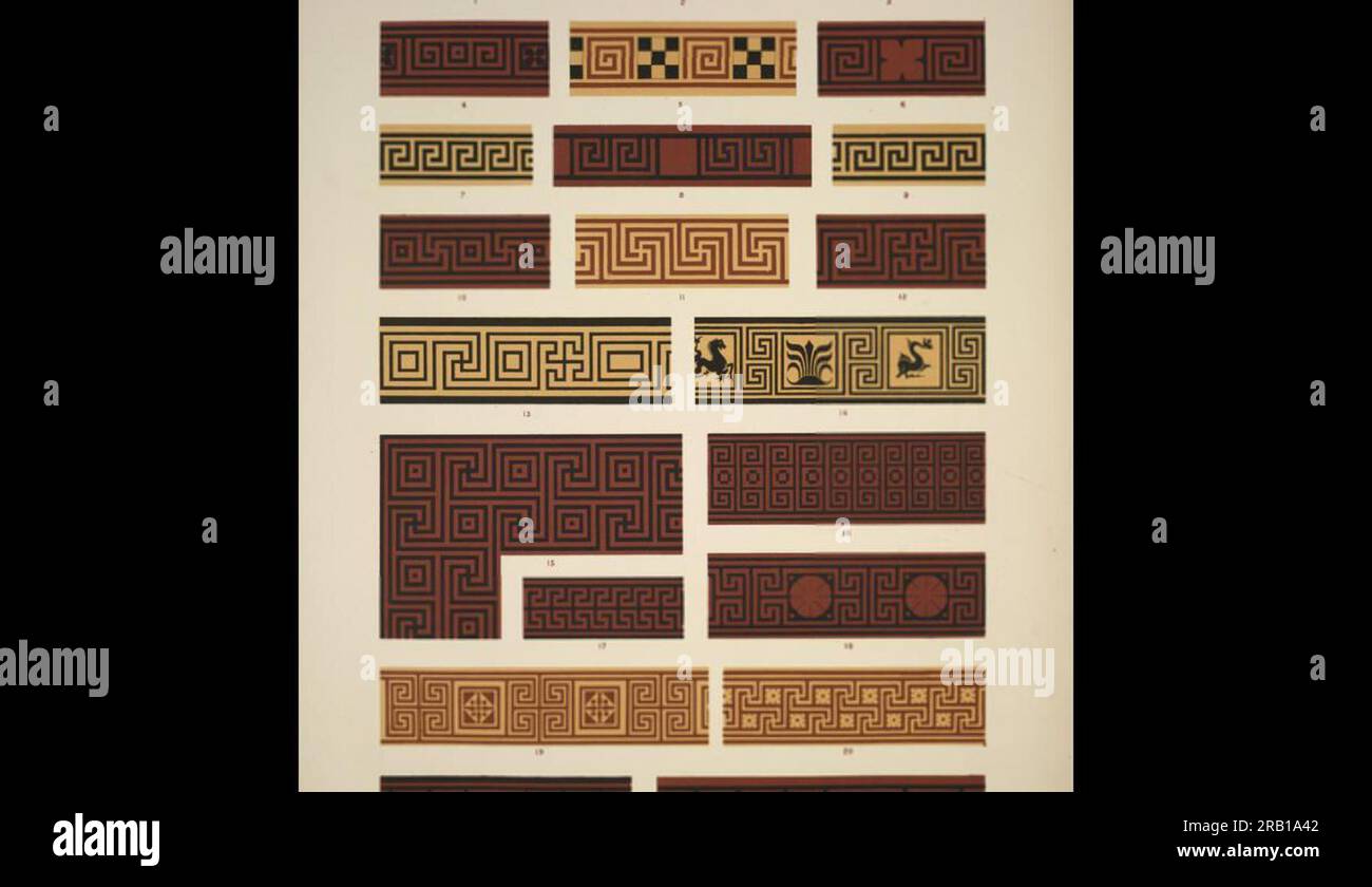Greek no. 1. The various forms of the Greek fret by Owen Jones Stock ...