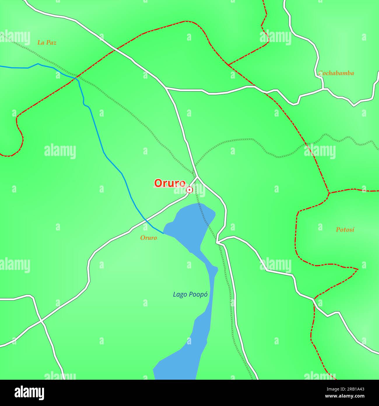 Bolivia map oruro hi-res stock photography and images - Alamy