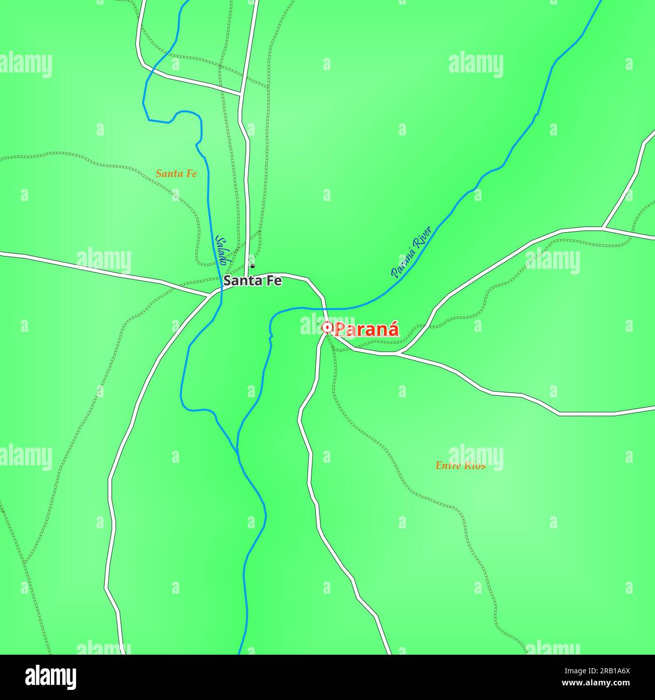 Map of Paraná City in Argentina Stock Photo - Alamy