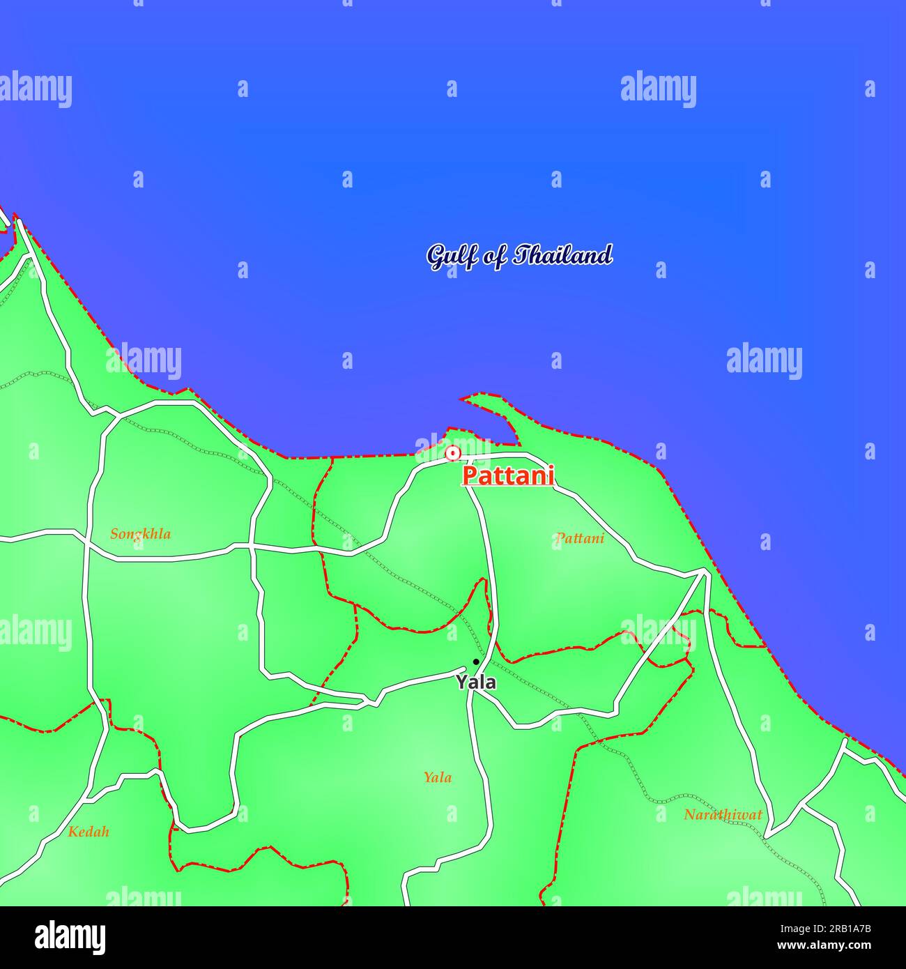 Pattani map hi-res stock photography and images - Alamy