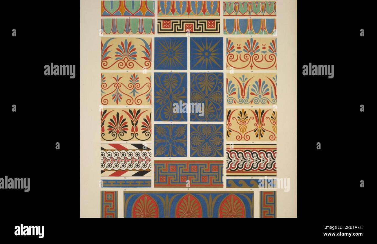 Greek no. 8. Painted Greek ornaments from the temples and tombs in ...