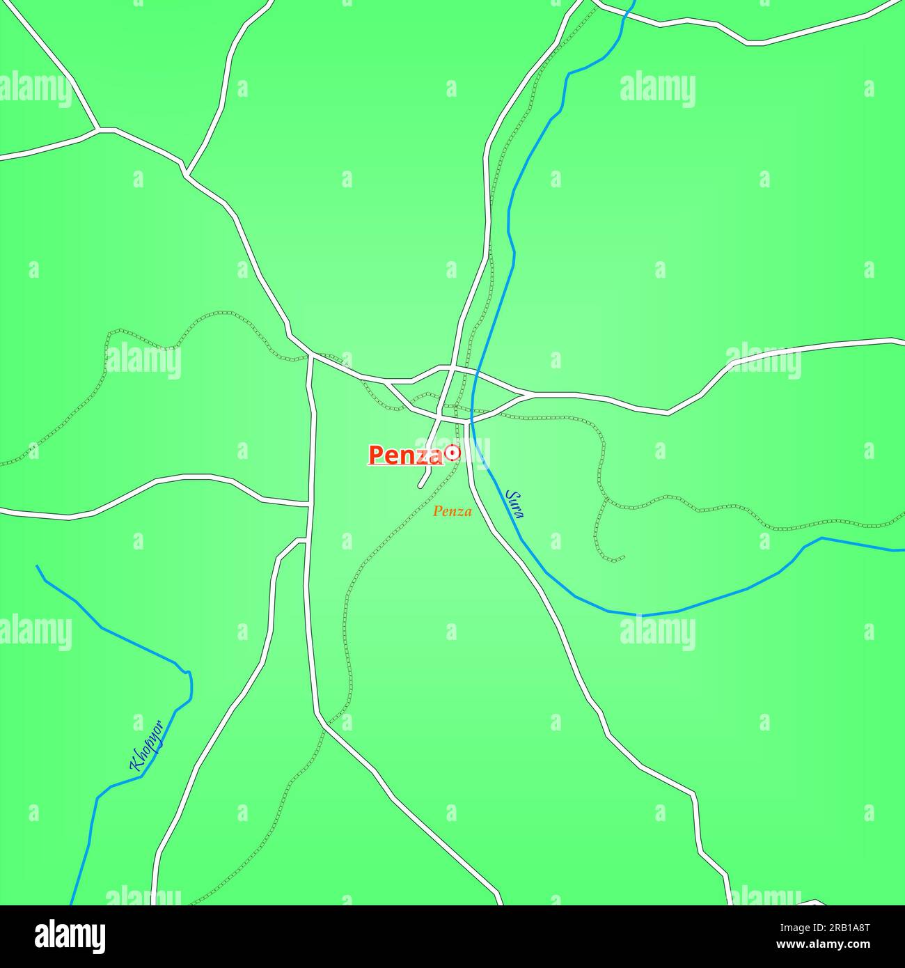 Map of Penza City in Russia Stock Photo - Alamy