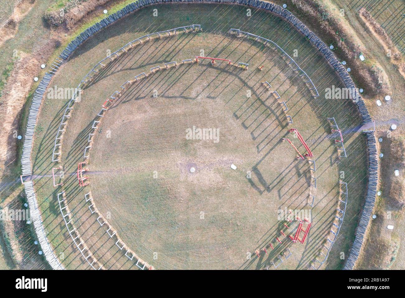 Ring sanctuary Pömmelte, prehistoric circular ditch, also called German ...