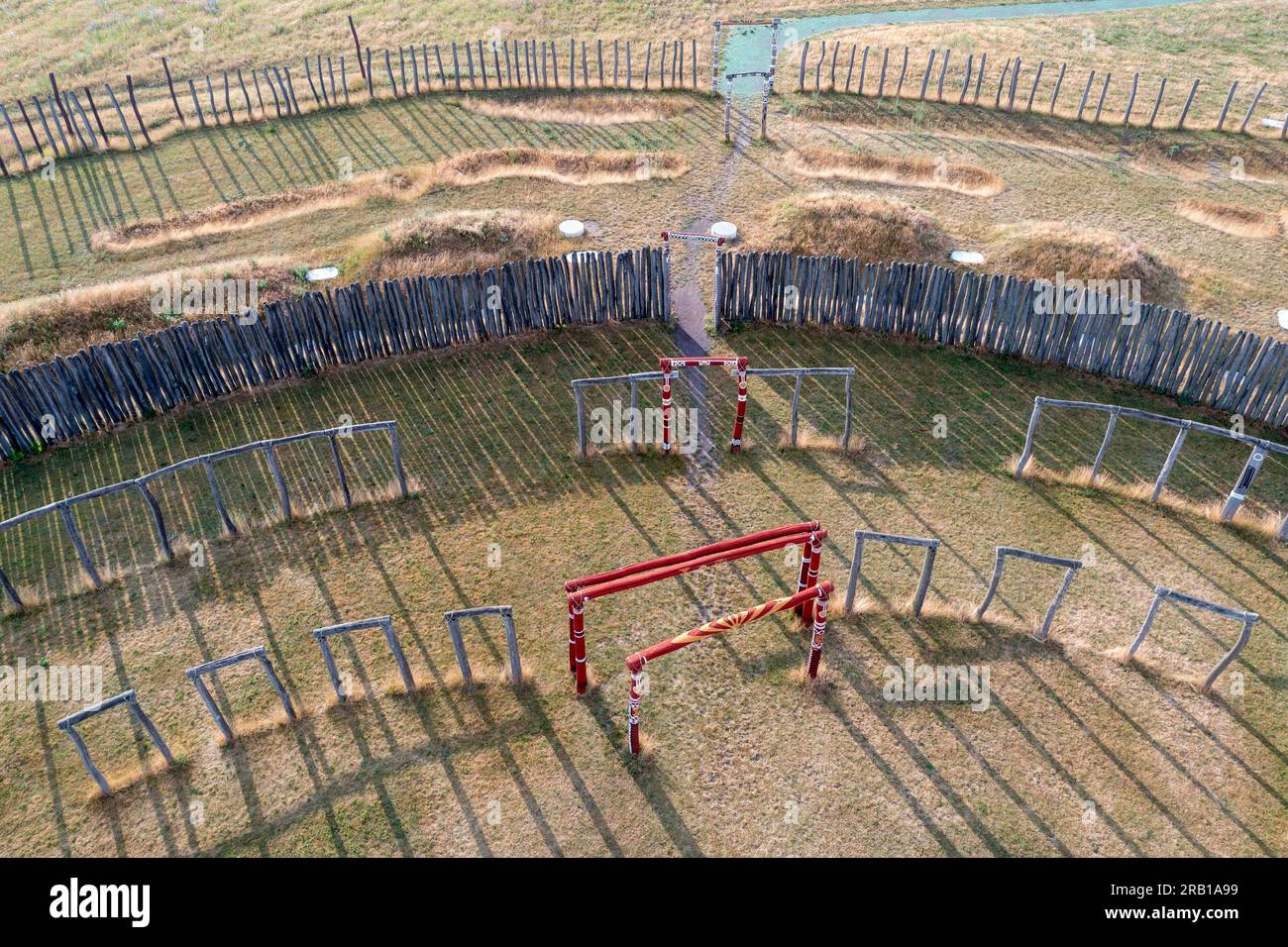 Ring sanctuary Pömmelte, prehistoric circular ditch, also called German ...