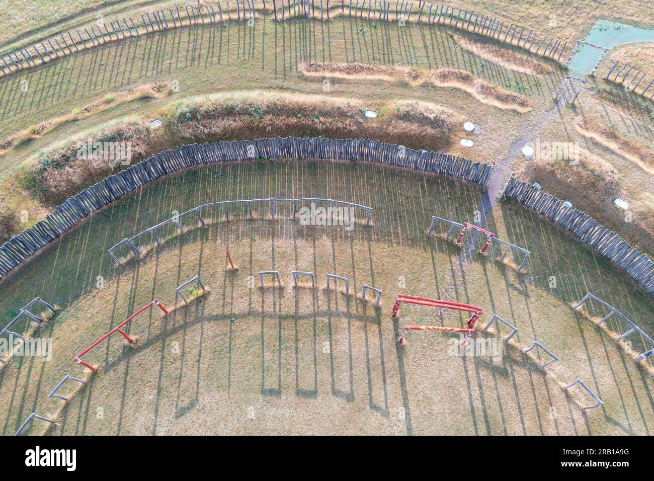 Ring sanctuary Pömmelte, prehistoric circular ditch, also called German ...