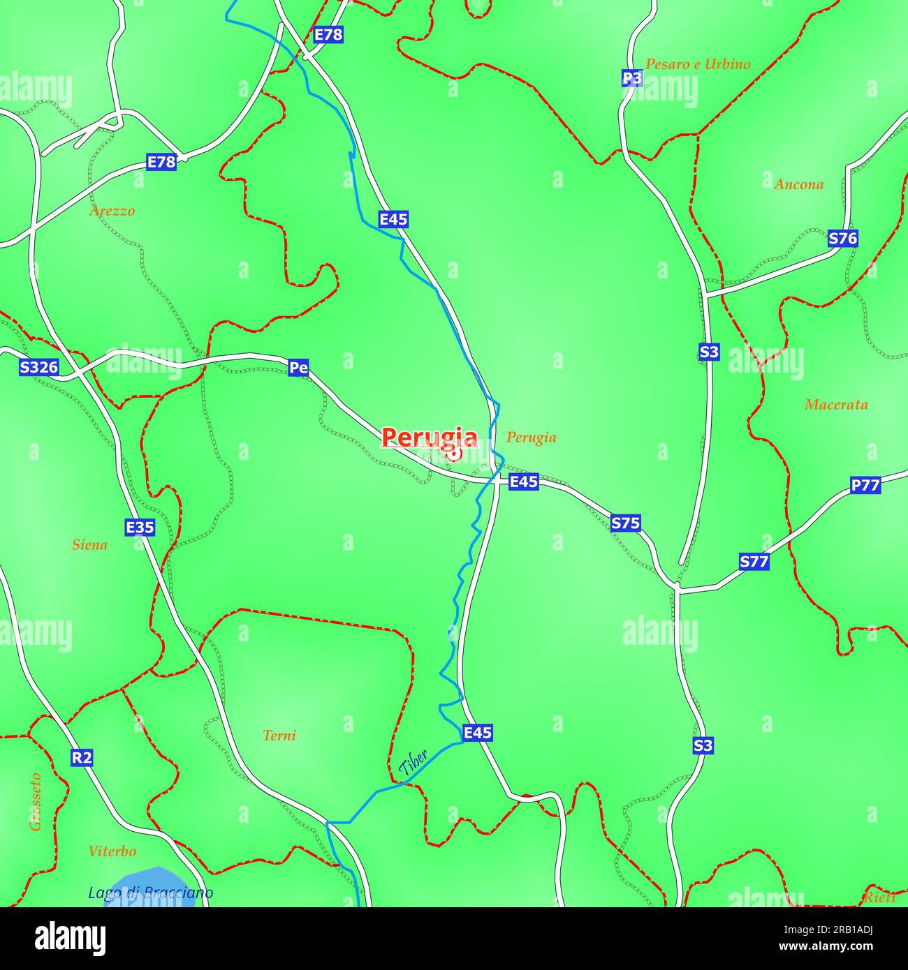 Map of perugia hi-res stock photography and images - Alamy