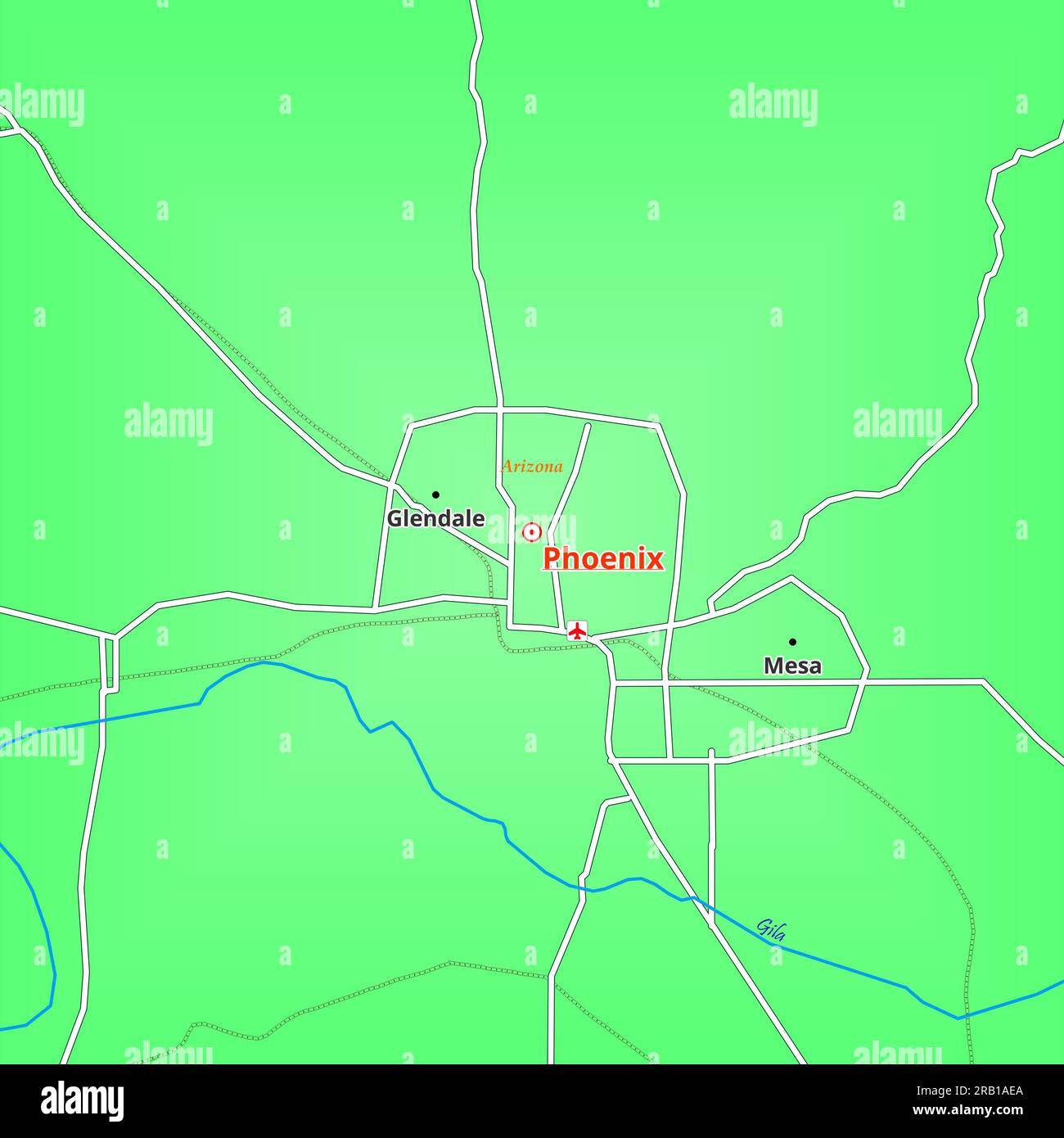 Map of phoenix hi-res stock photography and images - Alamy