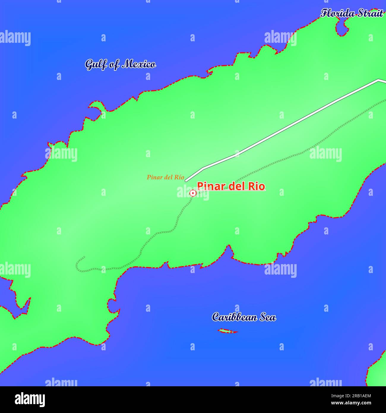 Pinar del rio cuba map hi-res stock photography and images - Alamy