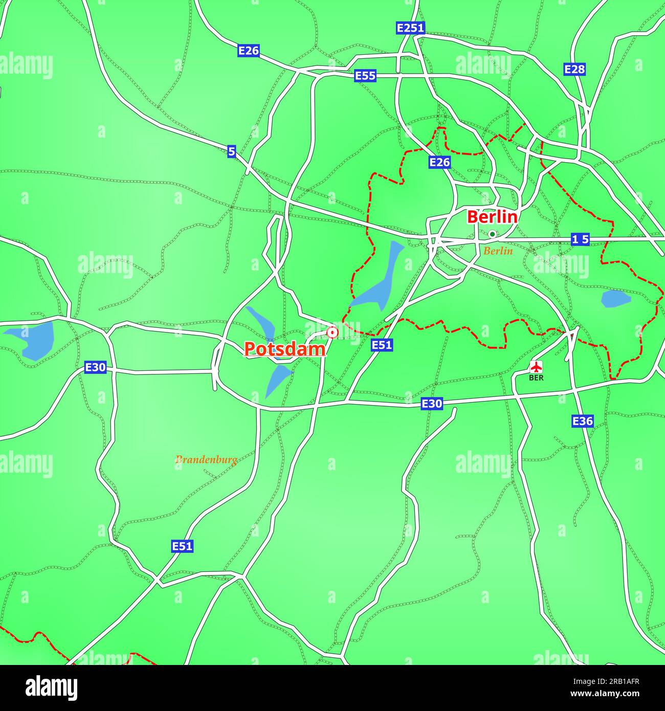 Map of Potsdam City in Germany Stock Photo - Alamy