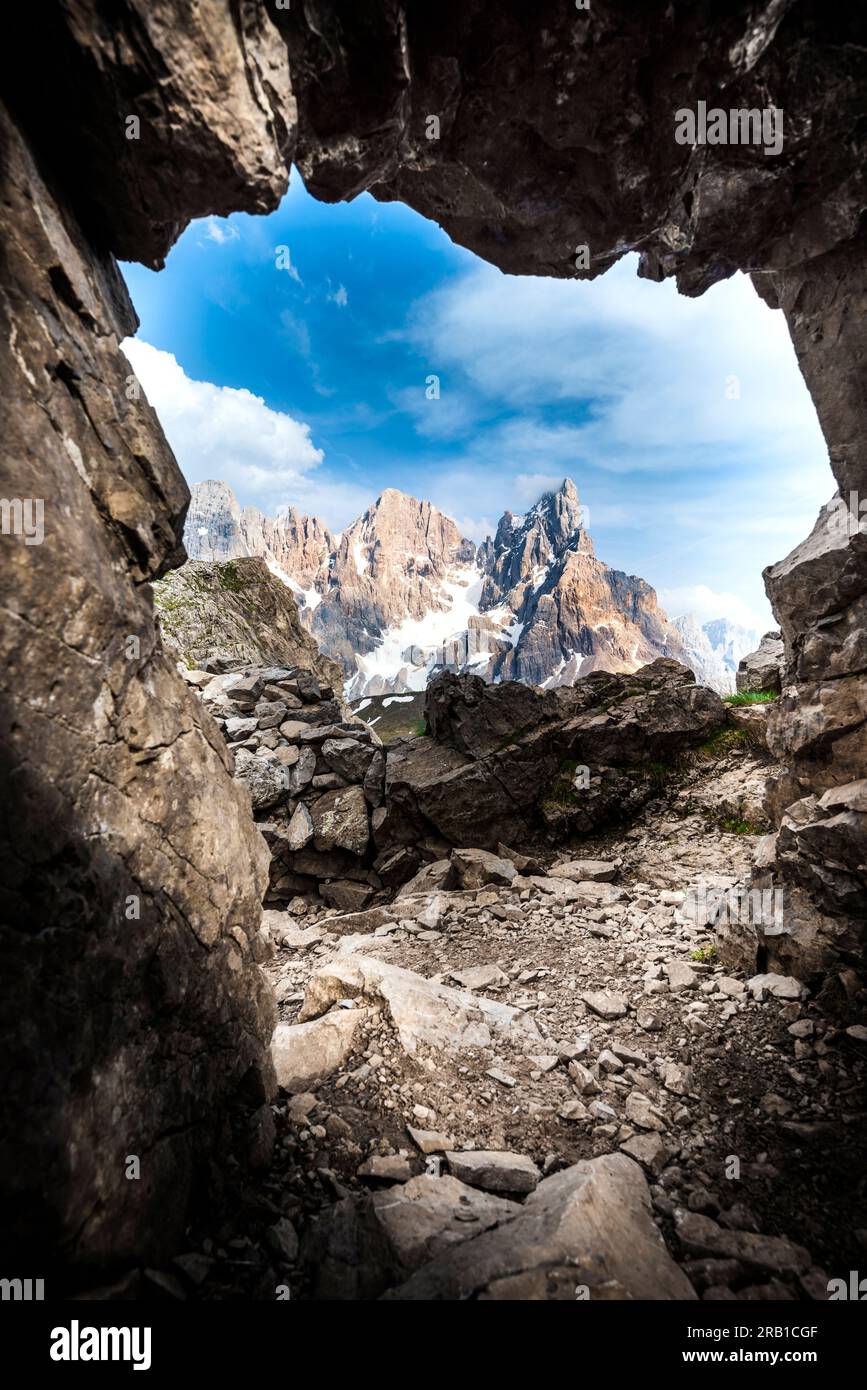 Frame of the Pale di San Martino. Europe, Italy, Trentino South Tyrol ...