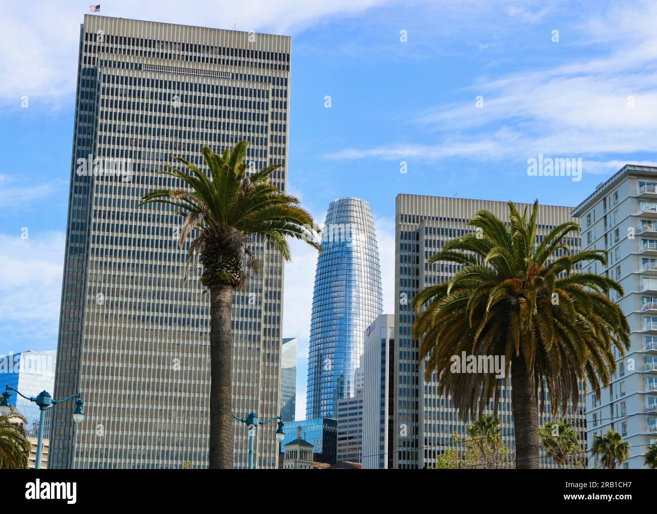Embarcadero Centre buildings and the Salesforce Tower downtown The ...