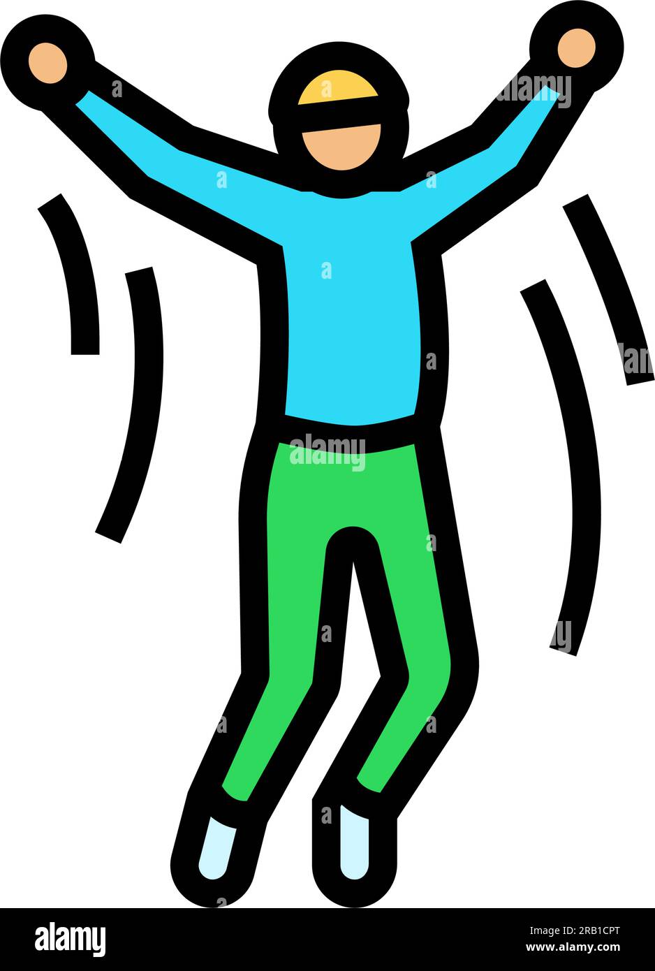 boy jumping color icon vector illustration Stock Vector Image & Art - Alamy