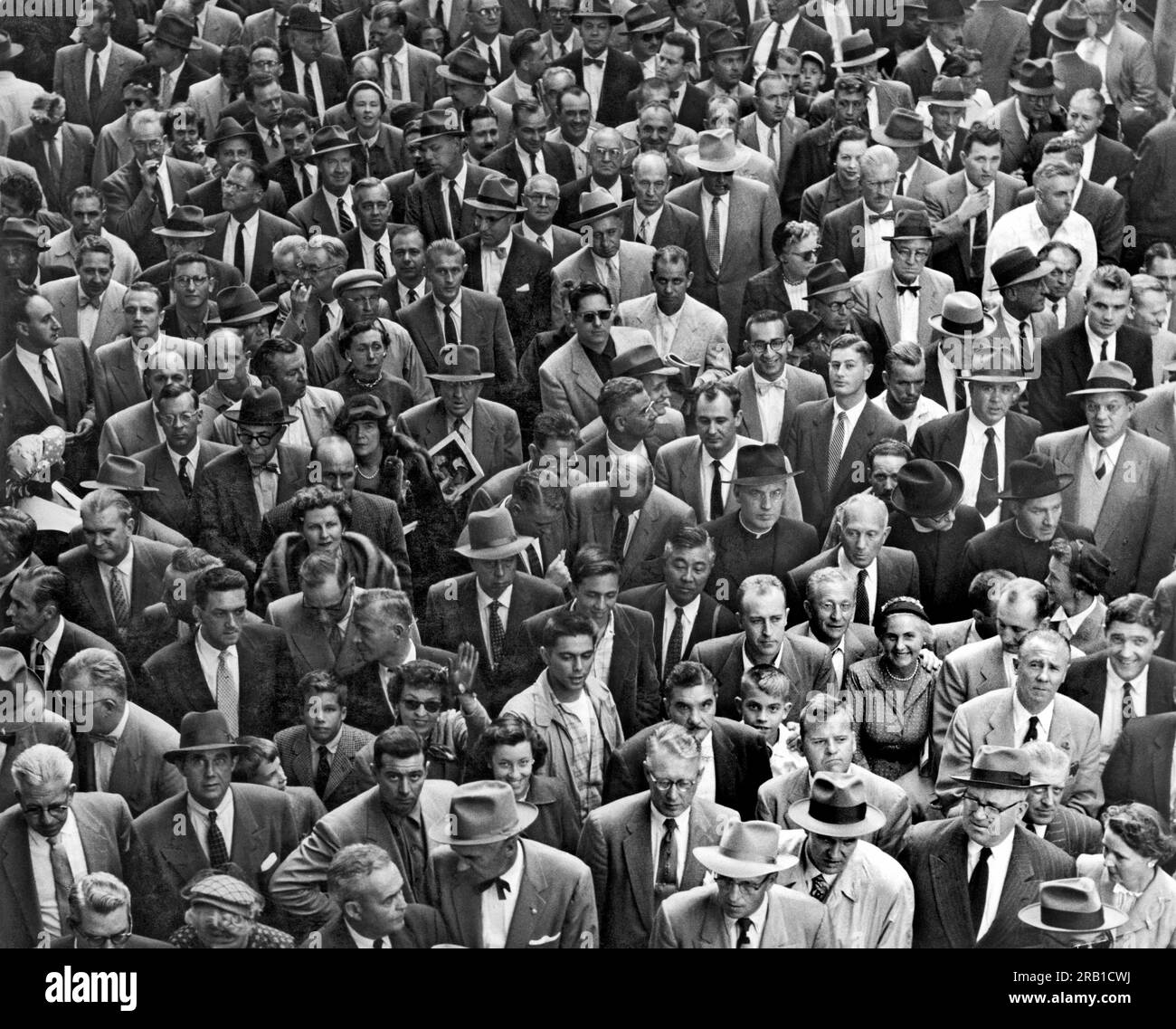 New York, New York September 29, 1955 Baseball fans at Yankee Stadium ...