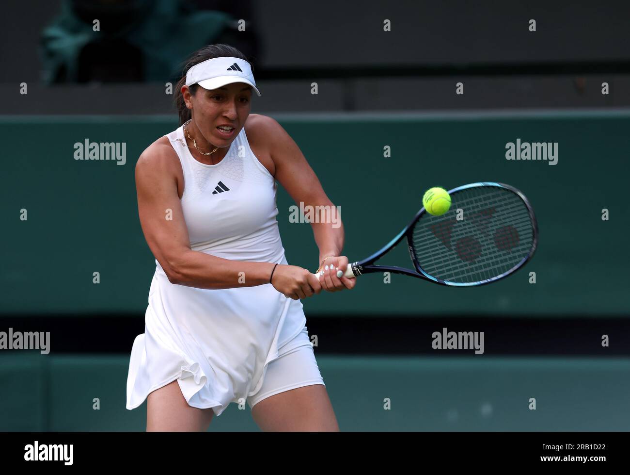 Jessica Pegula in action against Cristina Bucsa (not pictured) on day ...