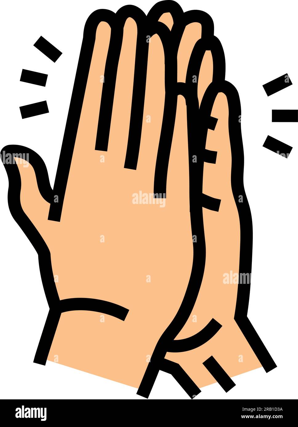 high five hands color icon vector illustration Stock Vector Image & Art ...
