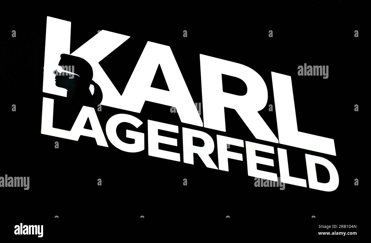 Samara, Russia - July 1, 2023: Karl Lagerfeld logo. Karl Lagerfeld is a ...