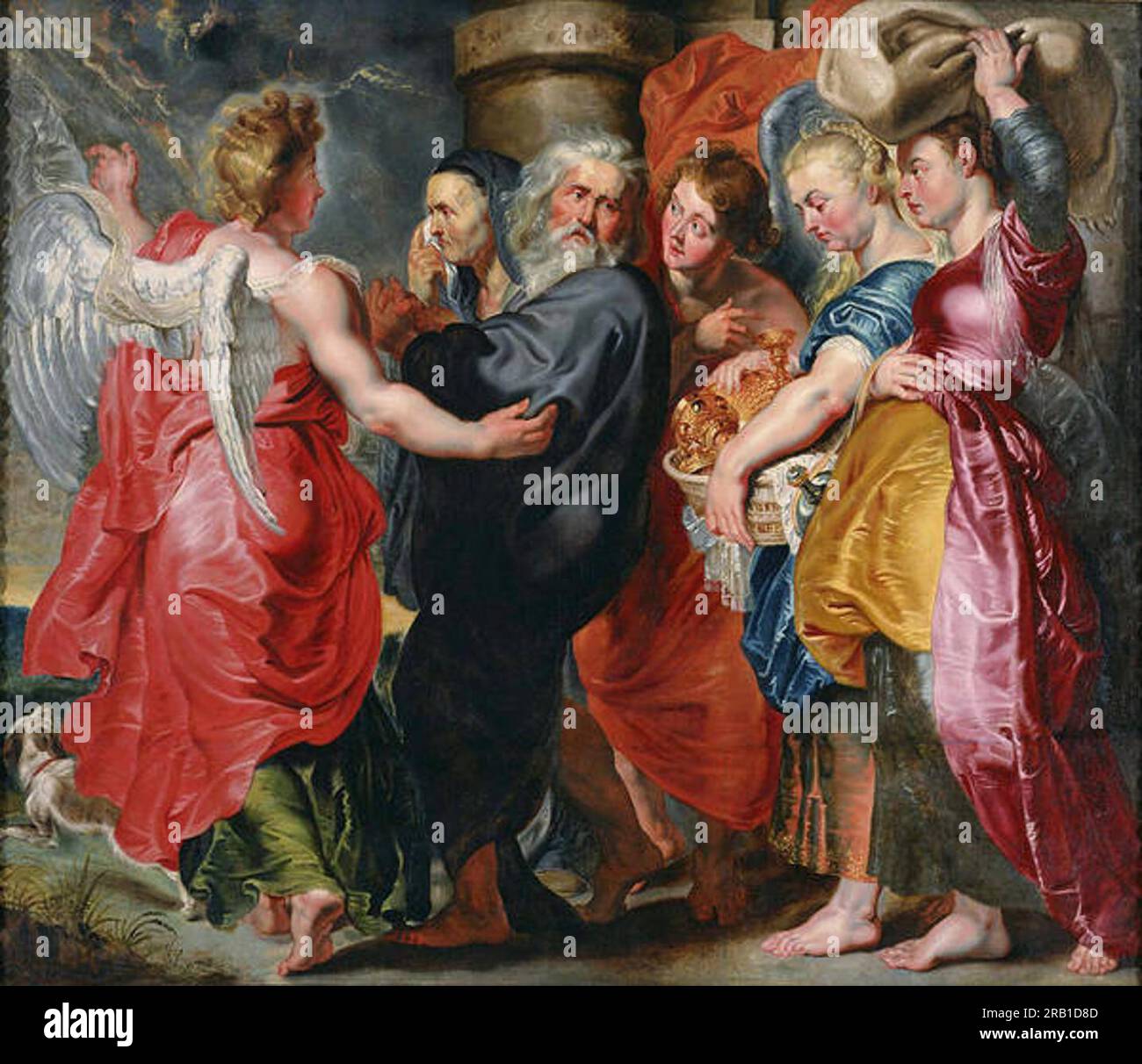 The Flight of Lot and His Family from Sodom by Jacob Jordaens Stock Photo - Alamy