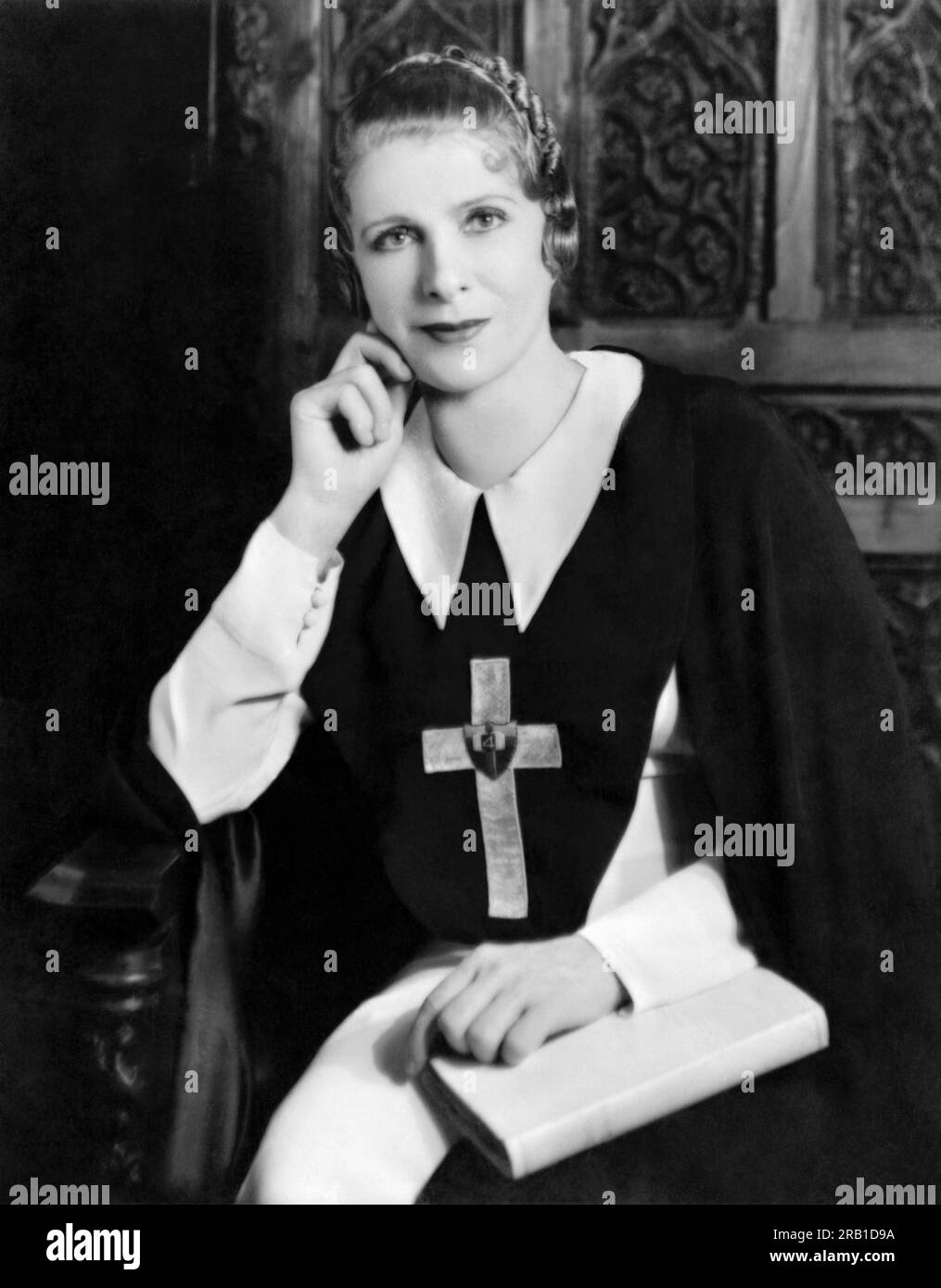 Los Angeles, California: December 3, 1935. Portrait of Aimee Semple ...