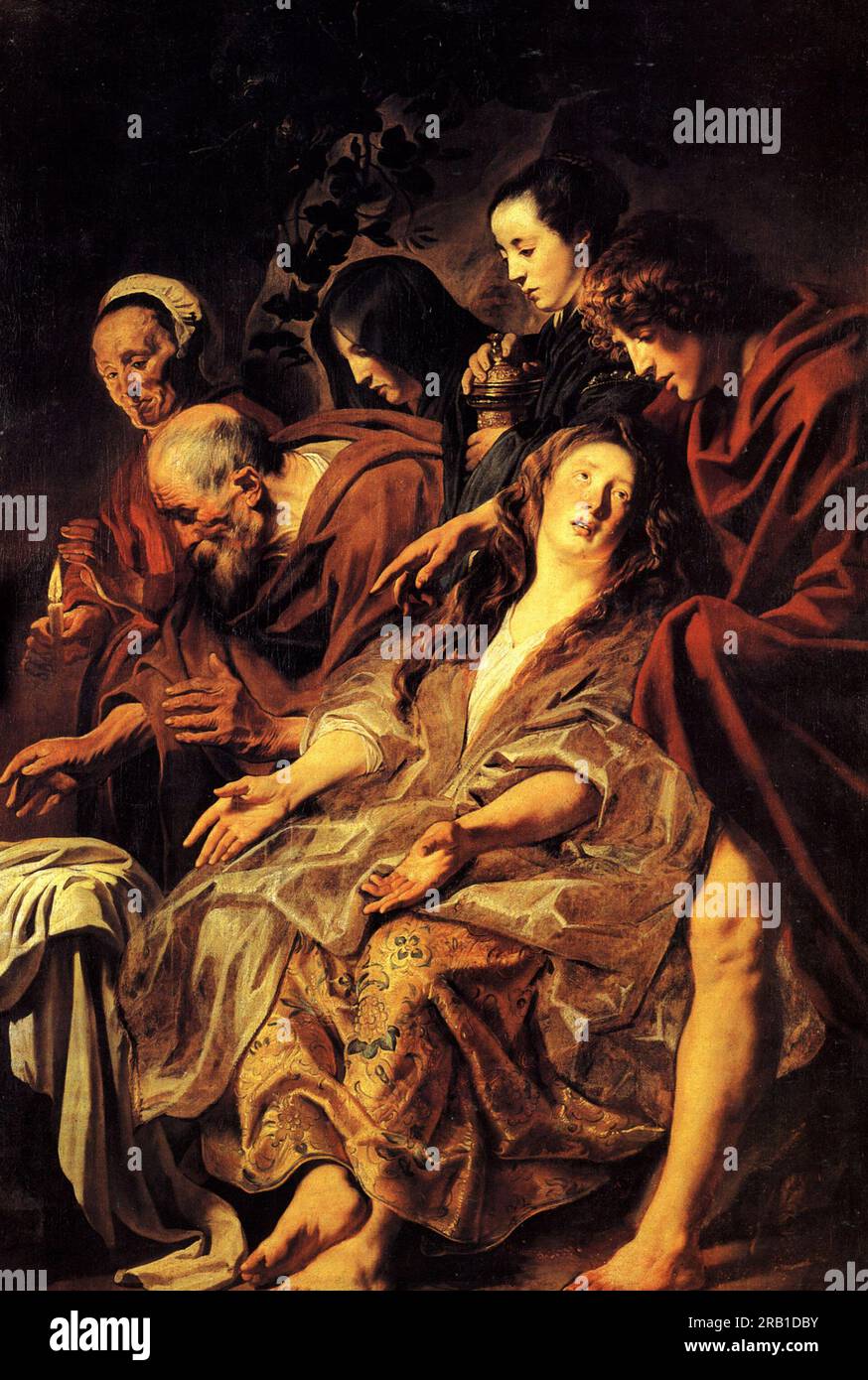 The disciples at the tomb 1625 by Jacob Jordaens Stock Photo - Alamy