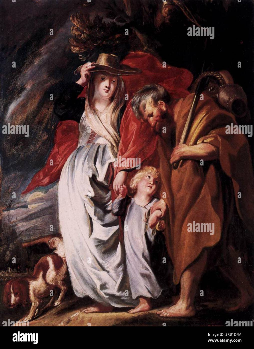 Return of the Holy Family from Egypt 1616 by Jacob Jordaens Stock Photo - Alamy