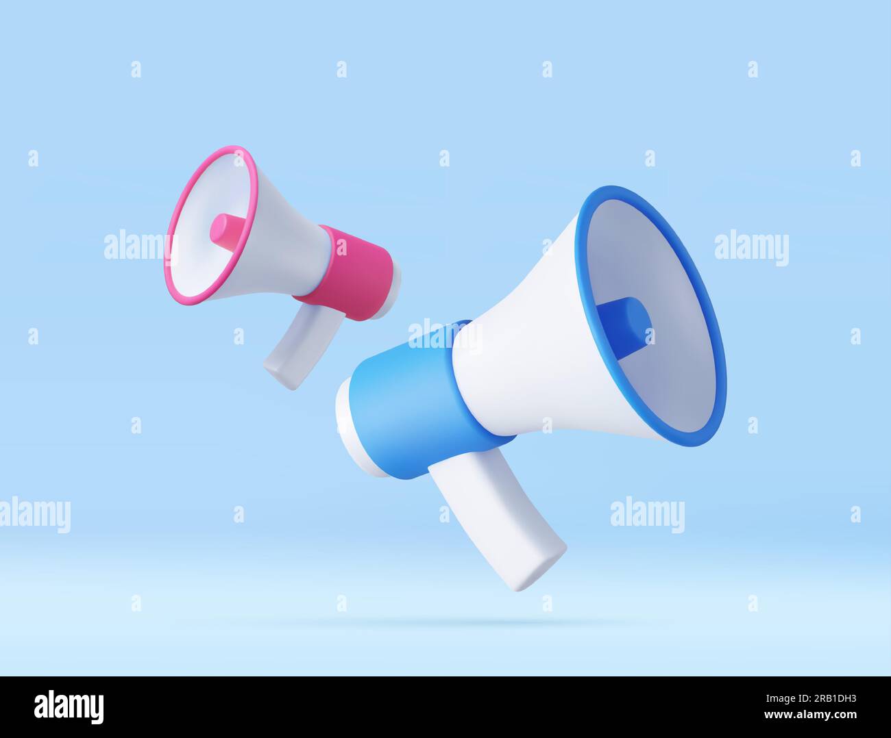 3d plastic megaphones Stock Vector Image & Art - Alamy