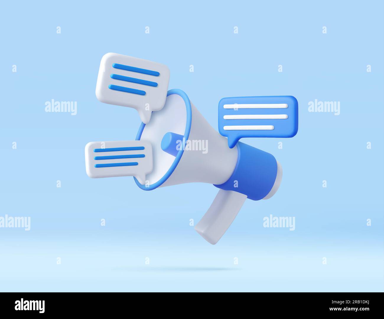 3d Megaphone with messages icon Stock Vector Image & Art - Alamy