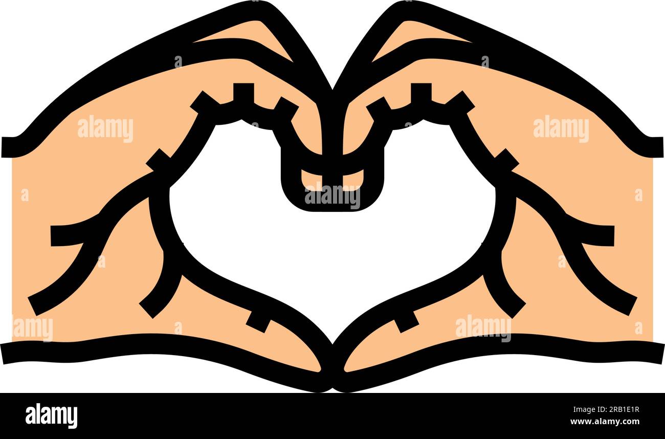 hands show heart color icon vector illustration Stock Vector Image ...