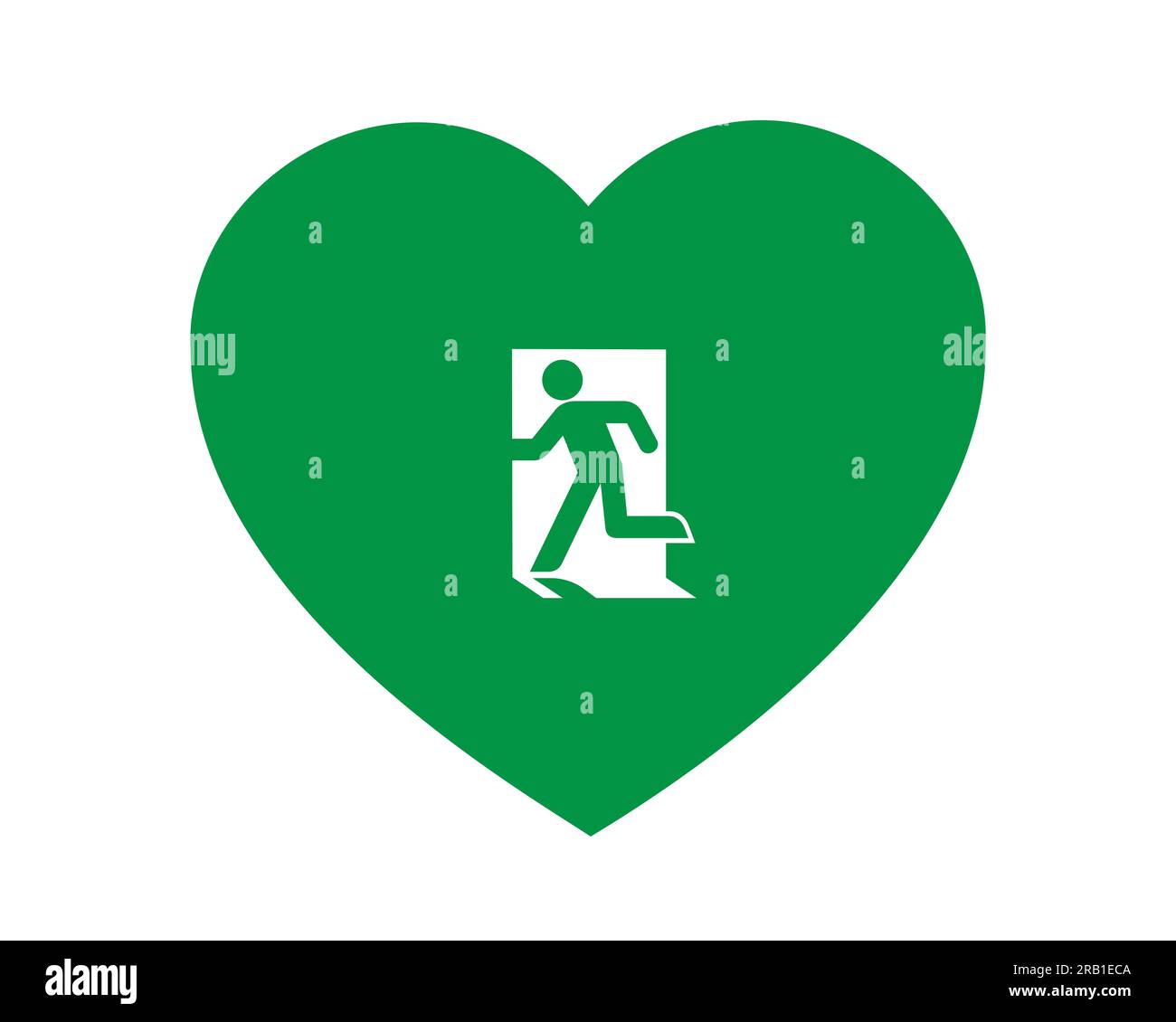 Love heart with symbol and sign of exit - man leaving relationship and ...