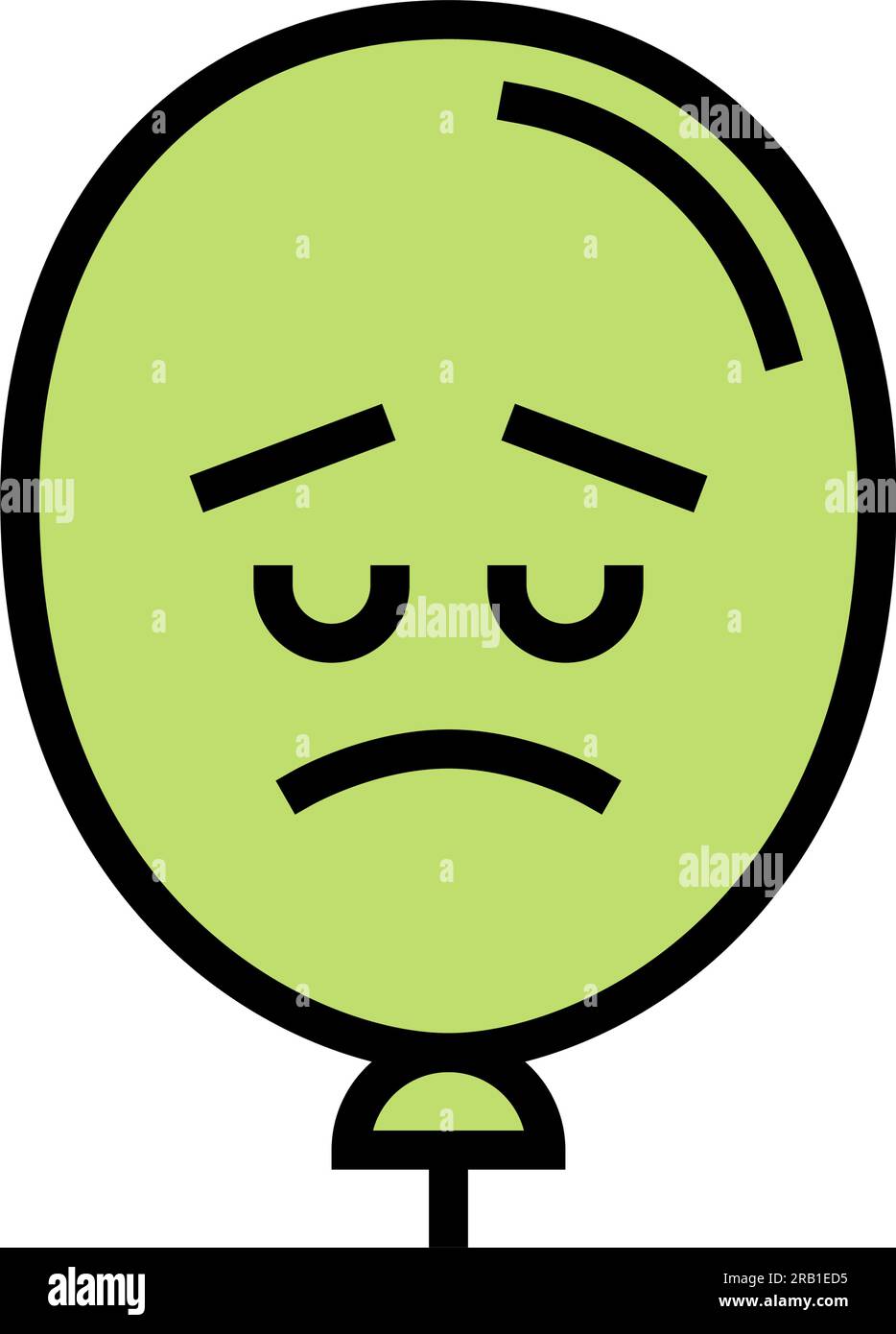sad balloon mood color icon vector illustration Stock Vector Image ...