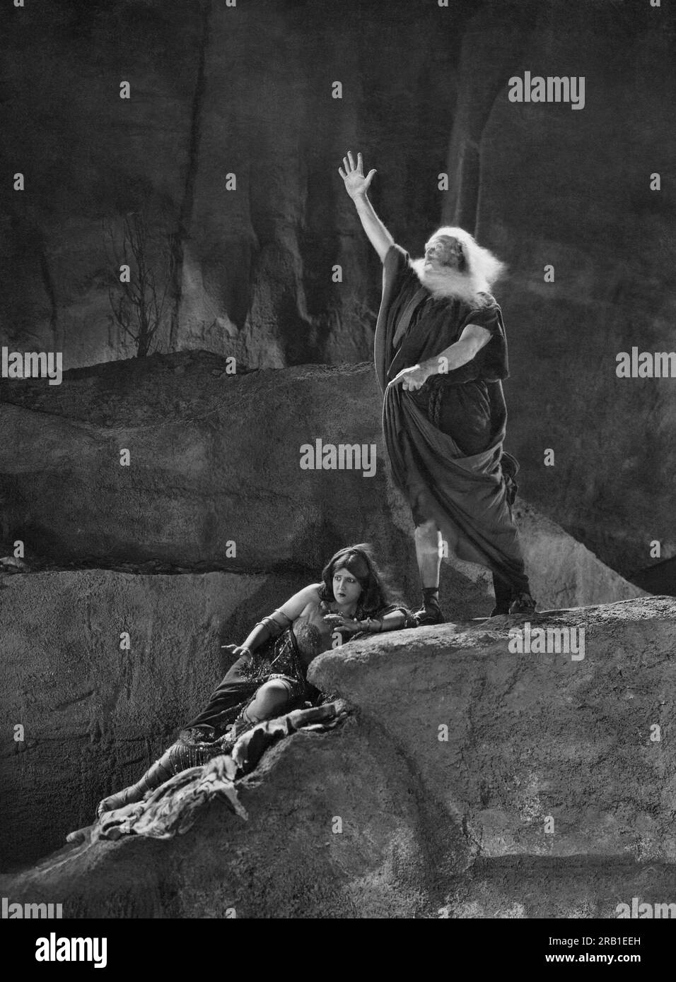 Hollywood, California: 1923 Actors Theodore Roberts as Moses and ...