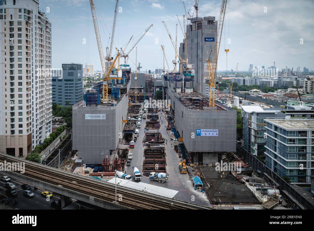 July 5, 2023, Bangkok, Thailand: The site of 11 Cloud Project is seen under construction by the ...