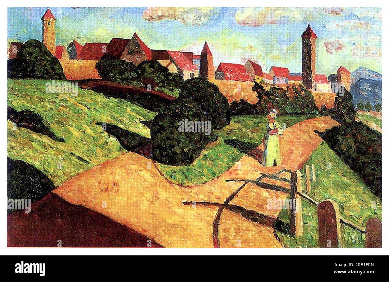 Old town II 1902; Munich / Monaco, Germany by Wassily Kandinsky Stock ...