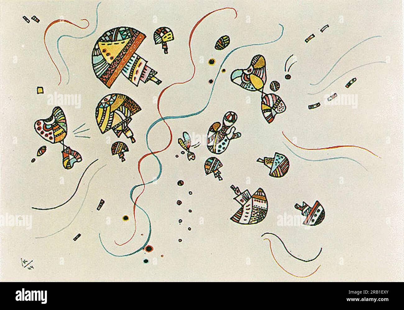Last watercolour 1944; Paris, France by Wassily Kandinsky Stock Photo ...