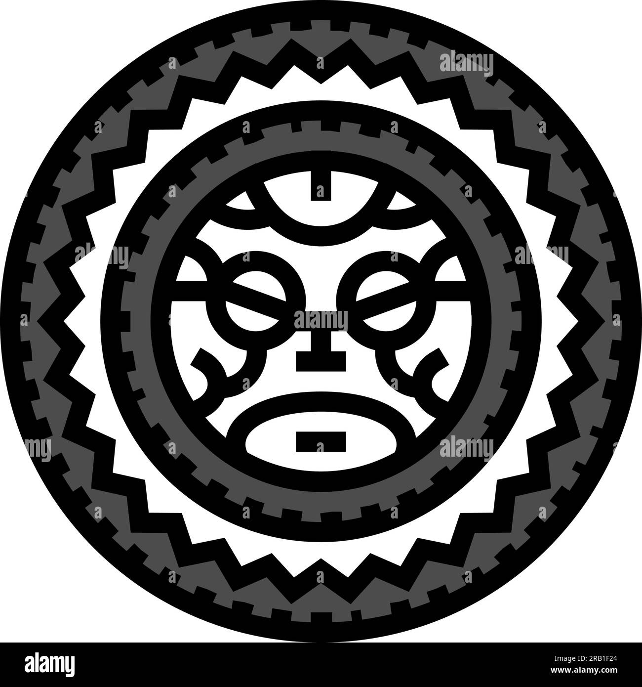 maori tattoo art vintage color icon vector illustration Stock Vector ...