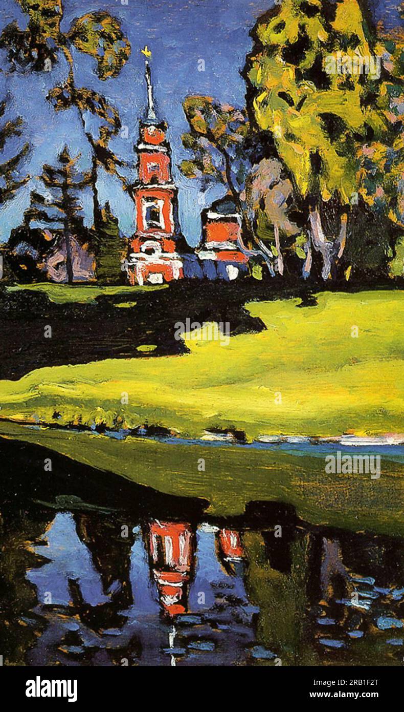 Okhtyrka. Red Church. 1908 by Wassily Kandinsky Stock Photo - Alamy