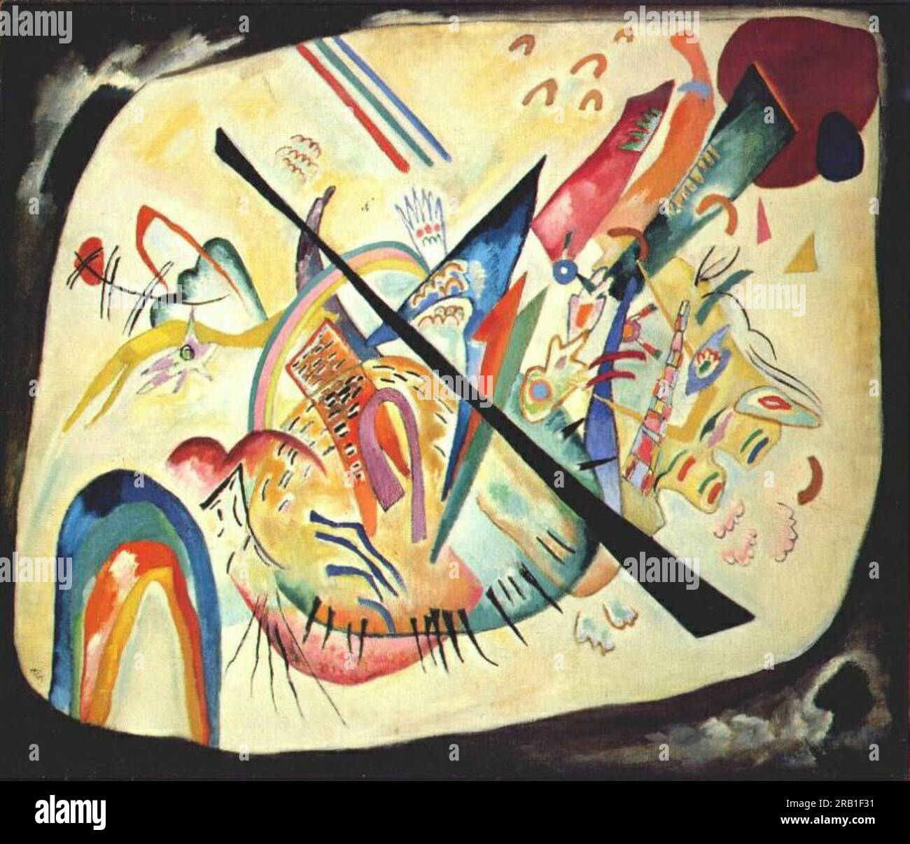 White oval 1919; Moscow, Russian Federation by Wassily Kandinsky Stock ...