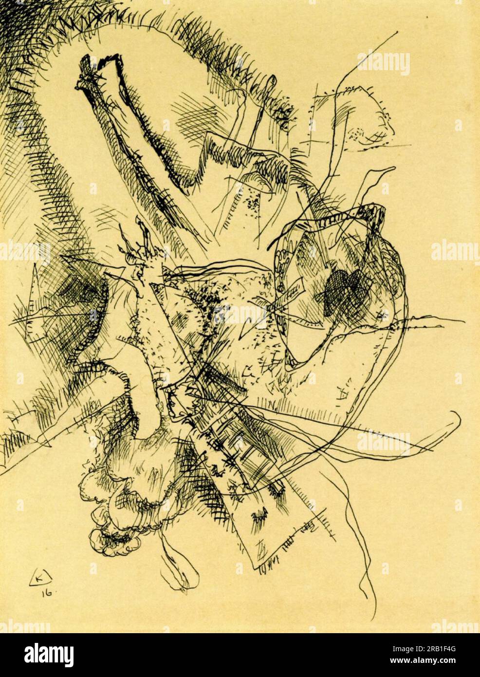 Drawing for Etching II 1916; Moscow, Russian Federation by Wassily ...