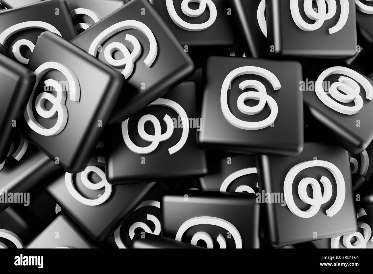 OXFORD, UK - July 2023: Threads logo. A new social media app from Meta to rival Twitter. 3D ...