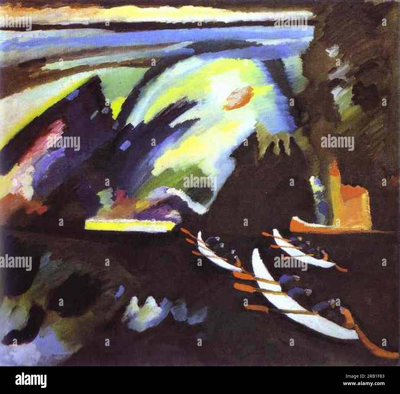 Boat Trip 1910; Munich / Monaco, Germany by Wassily Kandinsky Stock ...