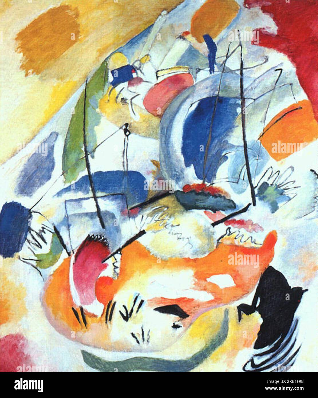 Improvisation 31 (Sea Battle) 1913; Munich / Monaco, Germany by Wassily ...